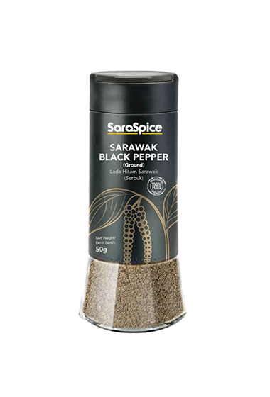 Sarawak Black Pepper Shaker (Ground) 50g – Saraspice